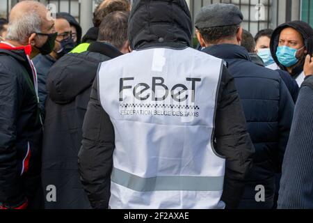 Illustration picture shows a Taxi's protest in Brussels tunnels against ...