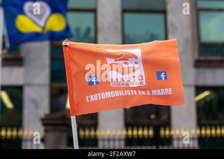Illustration picture shows a Taxi's protest in Brussels tunnels against ...