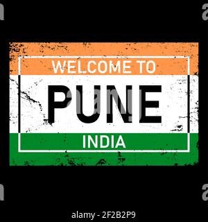 welcome to Pune india, beautiful destination to visit t-shirt design ...