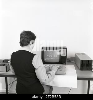 Vintage 1970's Personal Computer with Floppy Disk Drives and Dot Matrix ...