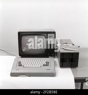Vintage 1970's Personal Computer with Floppy Disk Drives and Dot Matrix ...