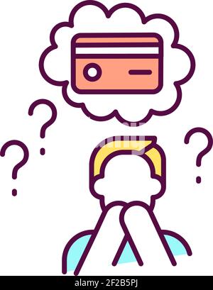 stolen card bank payment line icon vector illustration Stock Vector ...