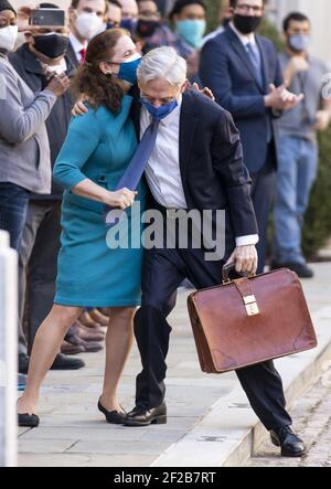 Attorney general Merrick Garland and his wife Lynn Garland arrive for a ...