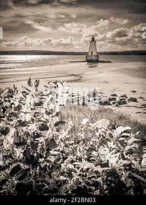The lighthouse at Sandy Point, Nova Scotia, Canada Stock Photo - Alamy