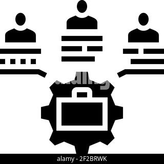 advertising settings crowdsoursing glyph icon vector illustration Stock ...