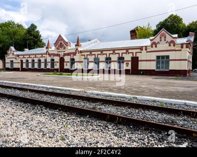 Belev, Russia - August 04, 2019: Old steam train with locomotive ...