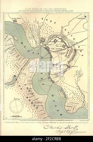 Port Hudson and its defences Stock Photo - Alamy