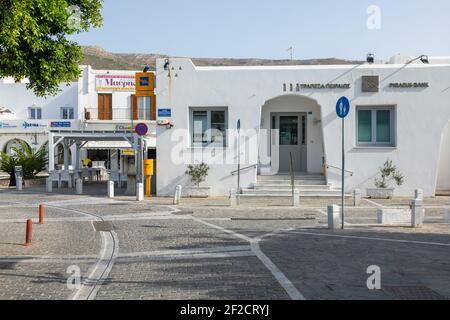 Paros Island, Greece- 26 September 2020: A helicopter of the fire ...
