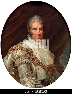 CHARLES X EN COSTUME DE SACRE. PEINTURE DE François Gérard Stock Photo ...