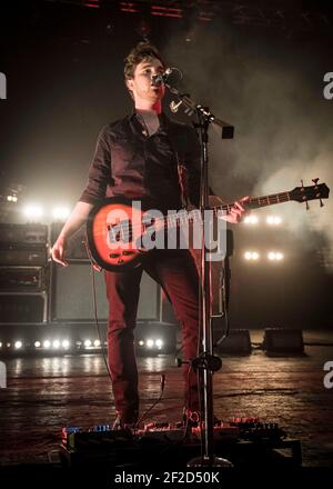 Ben Thatcher of Royal Blood performs on the main stage during Day Two ...