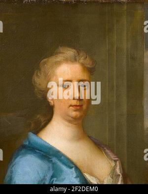 The portrait of Jane Stebbing, wife of Thomas Aynscombe, created around ...