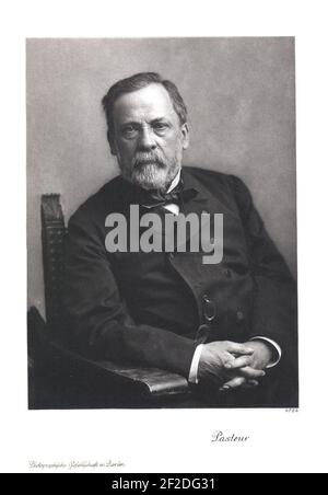 Vintage portrait of Louis Pasteur. Louis Pasteur (1822 – 1895) was a ...