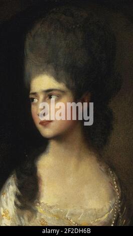 Thomas Gainsborough - Portrait of Miss Elizabeth Linley Later Mrs ...