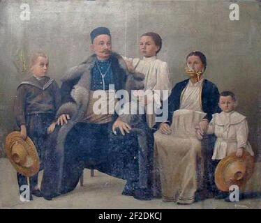 Portrait of the Members of a Merchant Family Stock Photo - Alamy