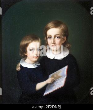 Portraits Karl Bickell Ludwig Bickell um 1850 Stock Photo - Alamy