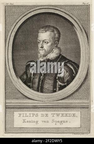 Filips II, koning van Spanje, rekenpenning van het financiele bureau ...