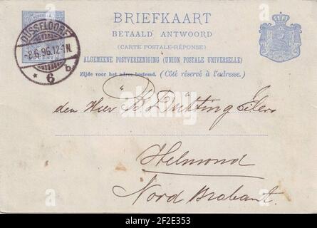Postcard Duesseldorf Helmond 1896 Stock Photo - Alamy