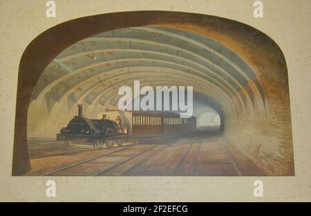 Praed Street Junction, Metropolitan Railway Chromolithograph Stock ...