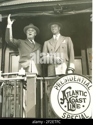 President Franklin D. Roosevelt is aboard a train in Jacksonville ...