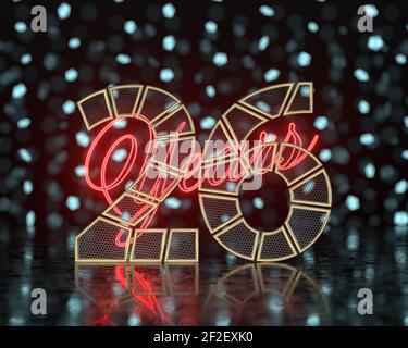 3D Gold Number twenty-six on white background Stock Photo - Alamy
