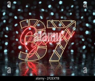 Golden number 37 thirty seven made of inflatable balloon Stock Photo ...