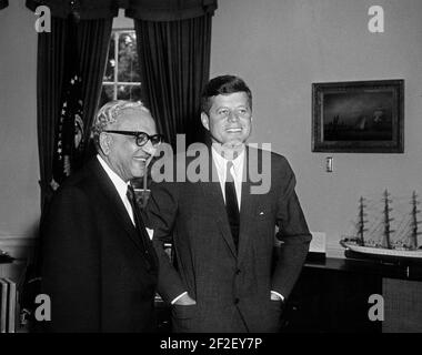 President John F. Kennedy with Ambassador of India, B. K. Nehru Stock ...