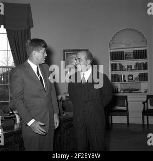 President John F. Kennedy with Ambassador of Italy, Sergio Fenoaltea ...