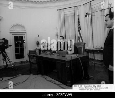 President Johnson Thanksgiving speech 1963 (1 Stock Photo - Alamy