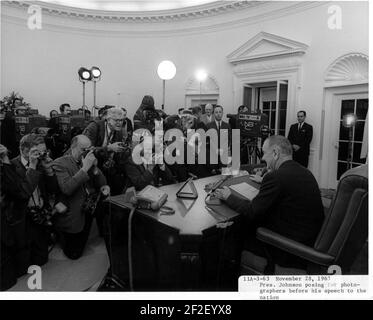 President Johnson Thanksgiving speech 1963 (3 Stock Photo - Alamy