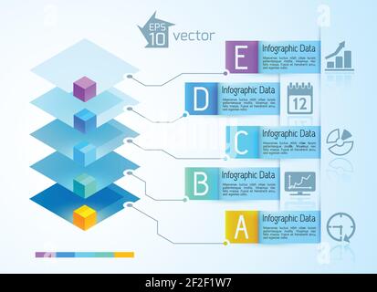 Infographic digital banners with text 3d diagrams graphs charts icons ...