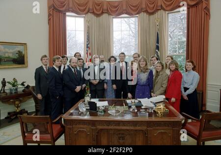 Ronald Reagan with Lee Atwater Stock Photo - Alamy