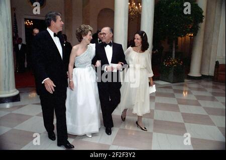 Ronald Reagan and Menachem Begin Stock Photo - Alamy