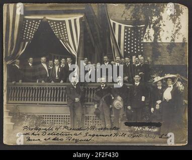 President Roosevelt and his detectives at Sagamore Hill, Oyster Bay ...