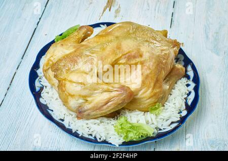 Morgh e shekam por, Iranian Stuffed Chicken Stock Photo - Alamy