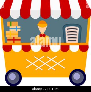 With gift food truck festival on shape cartoon Stock Vector Image & Art ...