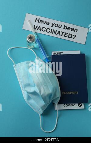 Concept of Vaccination with text Have you been Vaccinated on blue ...