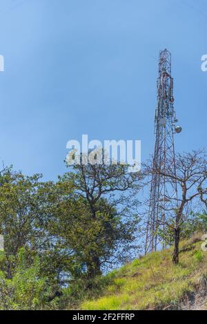 Technique on a radio mast in detail Stock Photo - Alamy