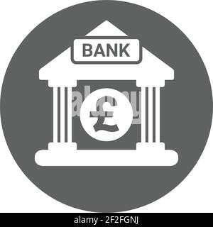 Pound sterling, bank building icon. Beautiful design and fully editable ...