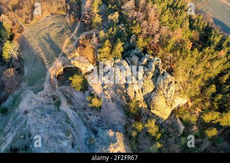 Aerial view of the Devils Cauldron along the Oregon coast Stock Photo ...