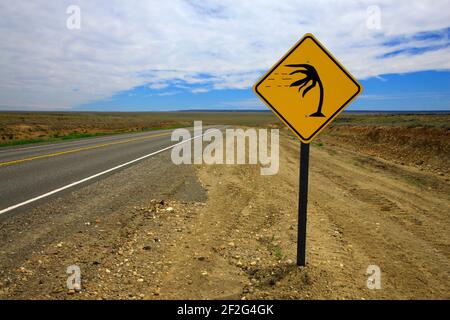 Side Wind Road Sign Warning Stock Photo - Alamy