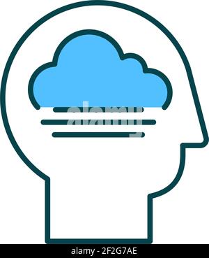 loss of human consciousness icon vector outline illustration Stock ...