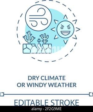 Dry climate or windy weather concept icon Stock Vector Image & Art - Alamy