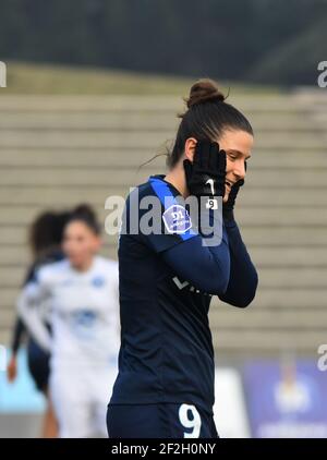 Mathilde Bourdieu of Paris FC reacts during the Women's French ...