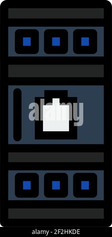 Server Rack Icon. Editable Outline With Color Fill Design. Vector ...