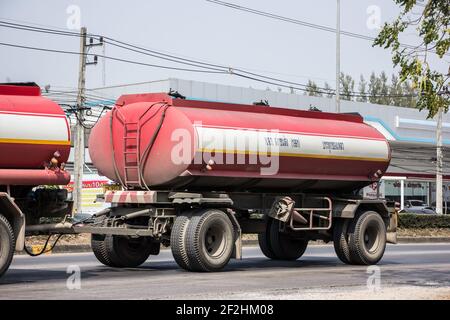 Chiangmai, Thailand - February 9 2021: Oil Truck of Maejo Oil transport ...