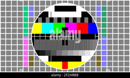 tv color test pattern - test card, vector Stock Photo - Alamy