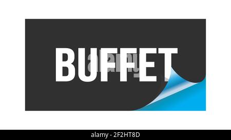 BUFFET text written on black red sticker stamp Stock Photo - Alamy