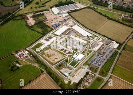 Aerial view of Long Lartin High Security Prison near Evesham in ...