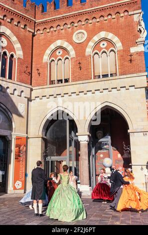 Costume ball at D'Albertis Castle, Genoa, Liguria, Italy Stock Photo ...
