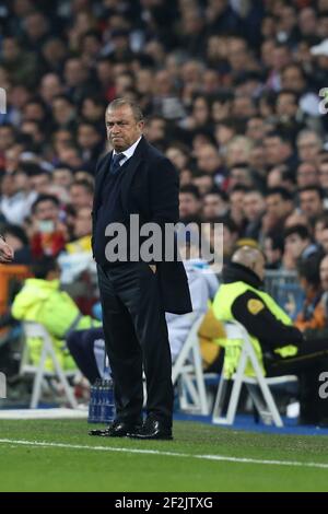 Galatasaray head coach Fatih Terim gestures during the Champions League ...